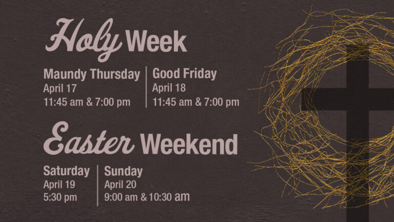Our Holy Week & Easter Schedule – Nativity Lutheran Church